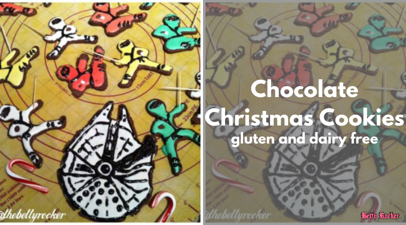 Star Wars Ninja Chocolate Christmas Cookies - gluten and dairy free