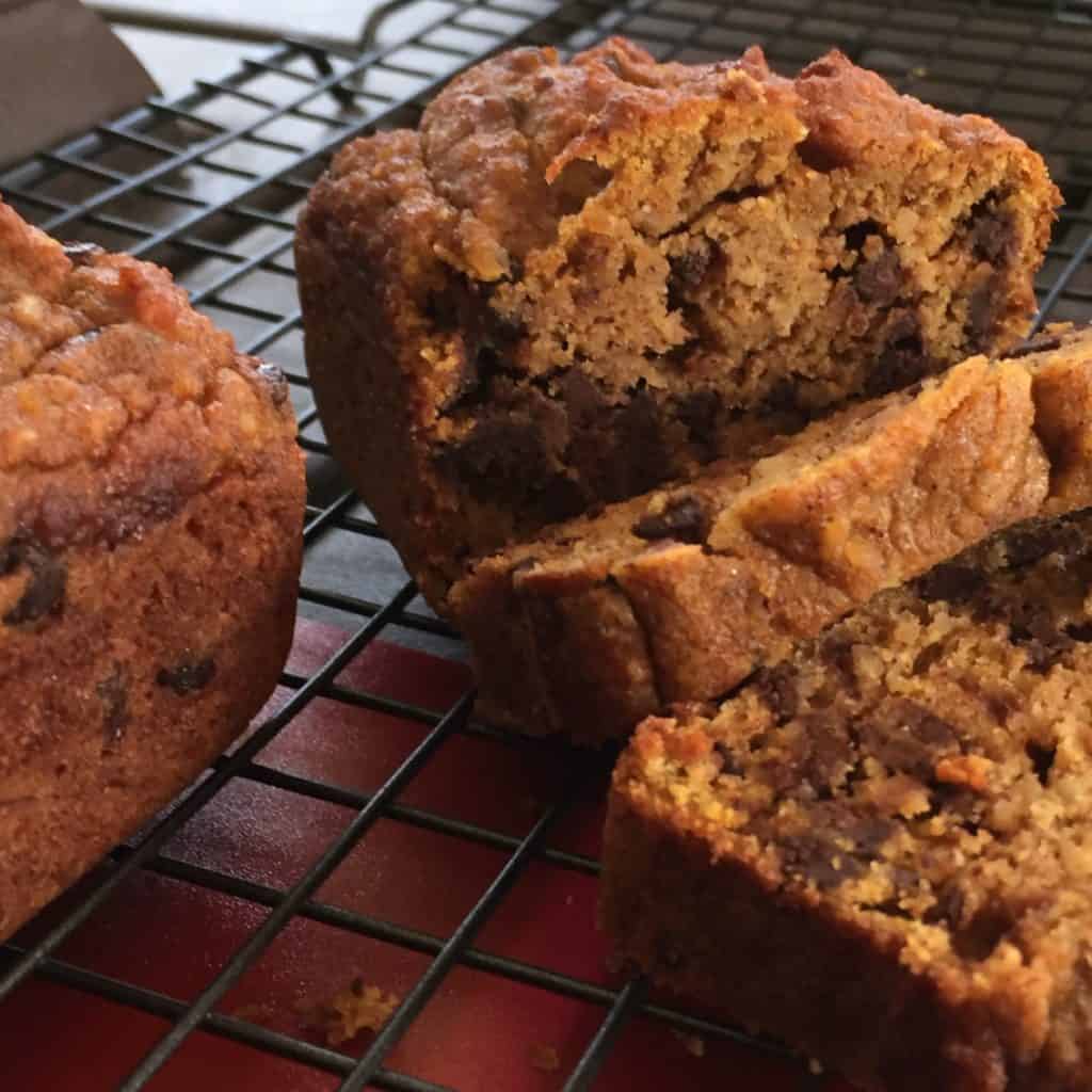 Gluten Free Pumpkin Chocolate Chip Bread - The Betty Rocker