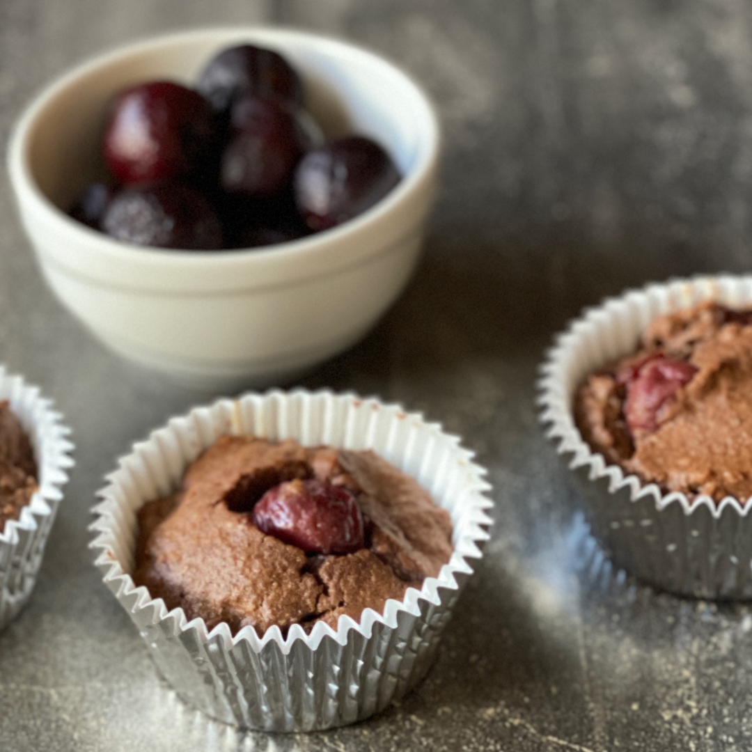 Chocolate Cherry Protein Muffins - The Betty Rocker