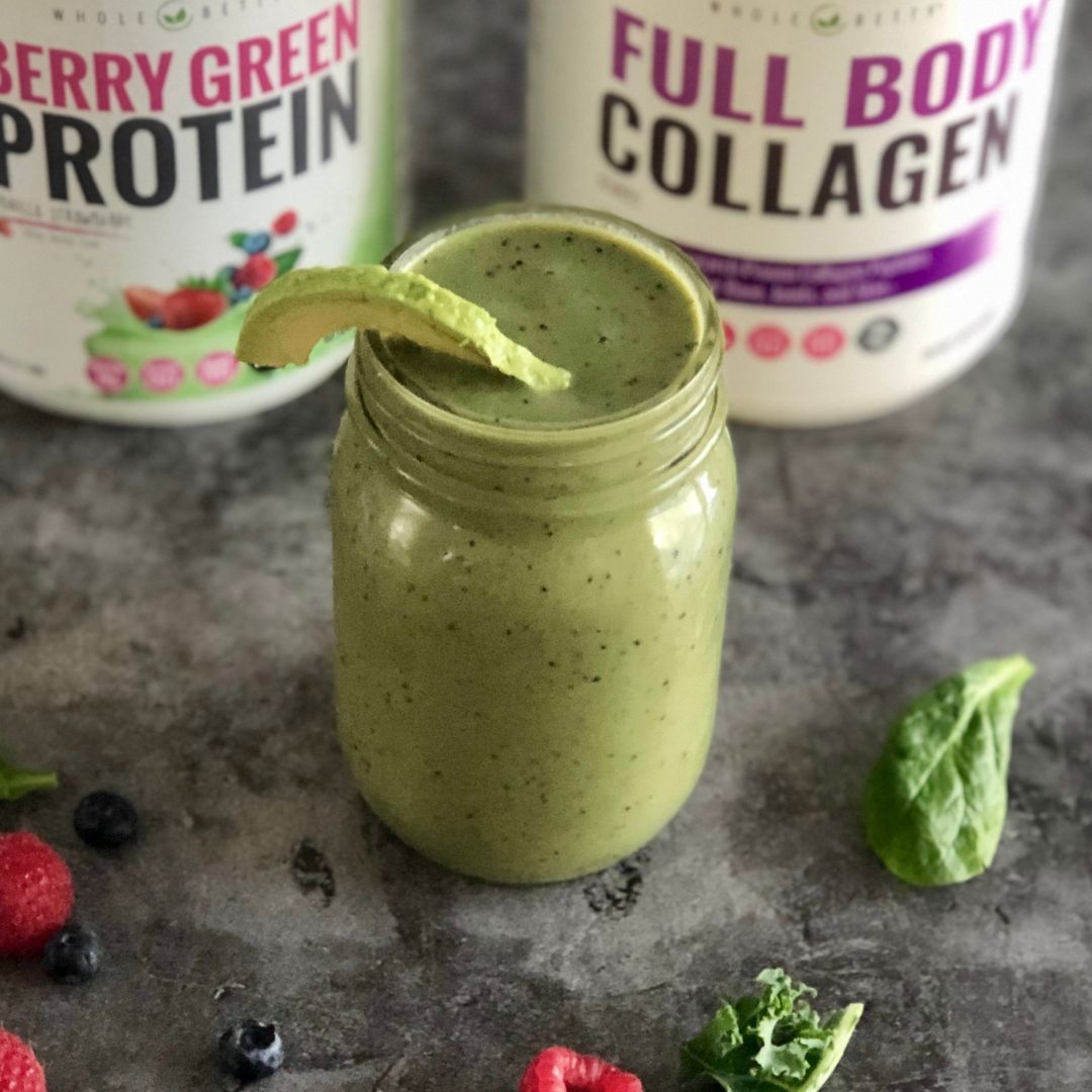 Berry Green Protein Smoothie - The Betty Rocker